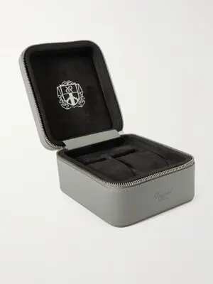 RAPPORT LONDON Hyde Park Zip-around Leather Watch Box - Gray