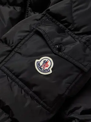 Moncler Maya Logo-appliquéd Quilted Shell Hooded Down Jacket - Black
