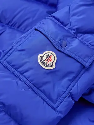 Moncler Maya Logo-appliquéd Quilted Shell Hooded Down Jacket - Blue