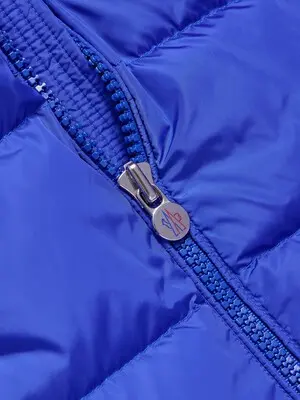 Moncler Maya Logo-appliquéd Quilted Shell Hooded Down Jacket - Blue
