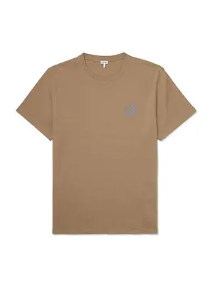 Loewe LOEWE - Slim-Fit Logo-Embroidered Cotton-Jersey T-Shirt - Men - Brown - XXL Brown
