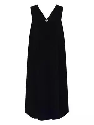 Sportmax V-neck Sleeveless Dress - Black