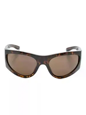Gucci Tortoiseshell Biker-frame Sunglasses - Brown