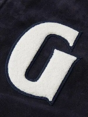 Golden Bear Logo-appliquéd Suede Varsity Jacket