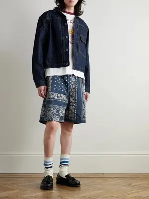 Kapital Straight-leg Bandana-print Cotton-twill Shorts