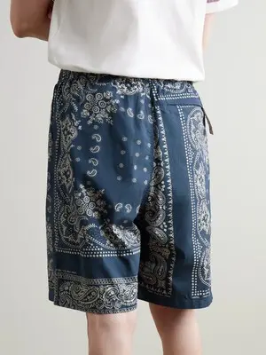 Kapital Straight-leg Bandana-print Cotton-twill Shorts
