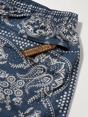 Kapital Straight-leg Bandana-print Cotton-twill Shorts