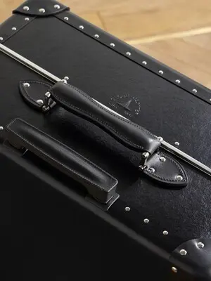 GLOBE-TROTTER Metropolis Leather-trimmed Suitcase - Black
