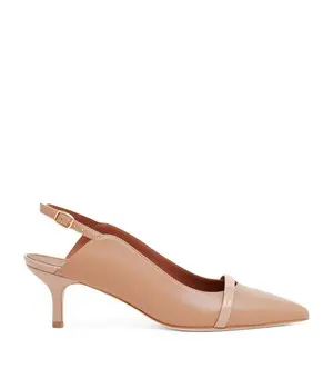 MALONE SOULIERS Leather Slingback Pumps - Nude
