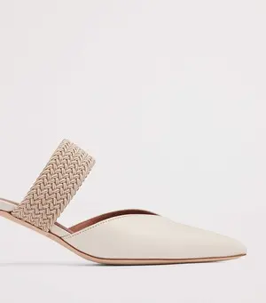 MALONE SOULIERS Leather Maisie Mules - Ivory