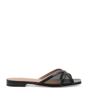 MALONE SOULIERS Mesh Perla Flat Mules