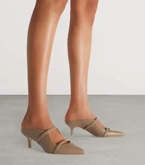 MALONE SOULIERS Leather Maureen Mules 45 - Neutral