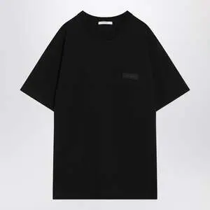 Givenchy Cotton T Shirt With Logo Patch - Black