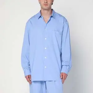 TEKLA Cornflower Pyjama Shirt - Blue