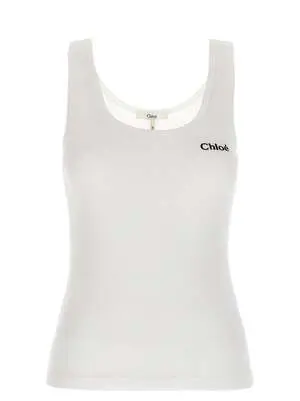 Chloé Logo Embroidery Top
