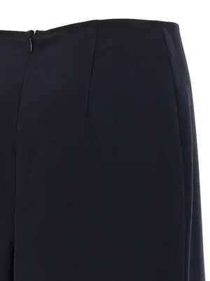 Victoria Beckham Kick Detail Wool Crêpe Skirt