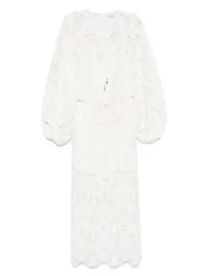 Zimmermann Coco Lace Midi Dress - Ivory