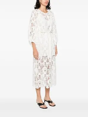 Zimmermann Coco Lace Midi Dress - Ivory