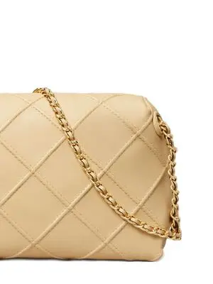 Tory Burch Fleming Leather Crossbody Bag - Beige