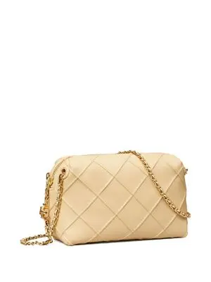 Tory Burch Fleming Leather Crossbody Bag - Beige