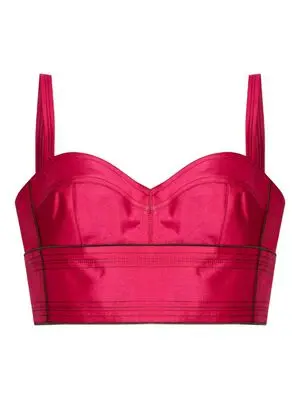 Tory Burch Silk Bra Top - Fuchsia