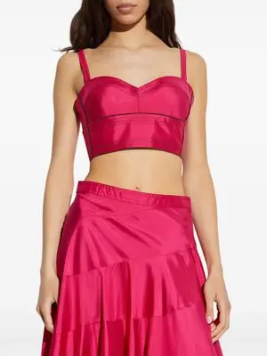 Tory Burch Silk Bra Top - Fuchsia