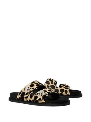 Tory Burch T Lock Sport Slide - Brown