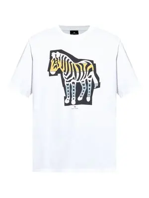 Paul Smith Zebra Print Cotton T-shirt - White