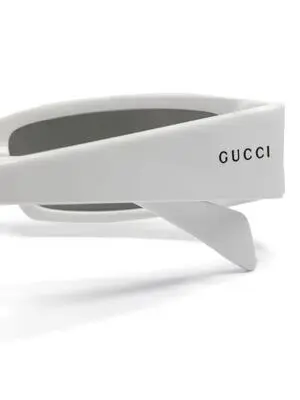 Gucci Rectangle-frame Sunglasses - White