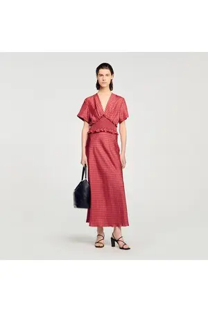 Sandro Scarf Print Maxi Dress