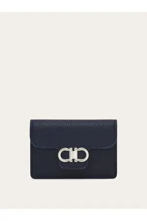 FERRAGAMO Gancini Key Holder - Navy