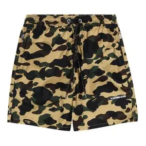 A BATHING APE 1st Camo Beach Shorts - Yellow
