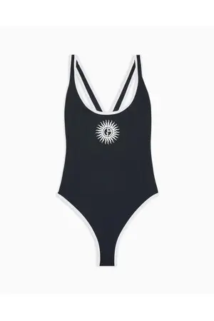 Giorgio Armani Two-tone One-piece Swimsuit - Black