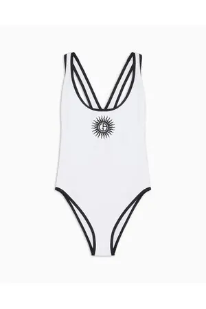 Giorgio Armani Two-tone One-piece Swimsuit - White