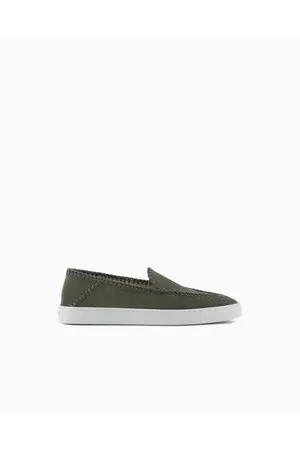 Giorgio Armani Galleria 3 Suede Slip-ons - Green