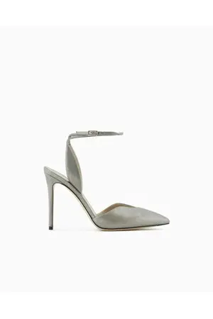 Giorgio Armani Liquid Suede Court Shoes - Red