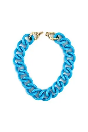 KENNETH JAY LANE Turquoise Resin Link Necklace