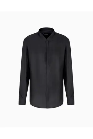 Giorgio Armani Silk Twill Shirt - Black