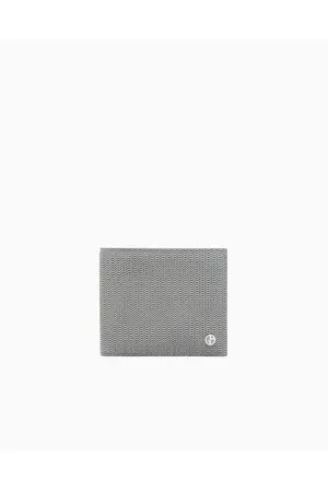 Giorgio Armani Bifold Wallet In Embossed Leather - Beige