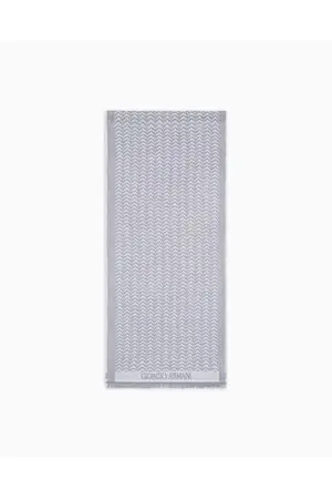 Giorgio Armani Jacquard Virgin-wool Scarf - Grey