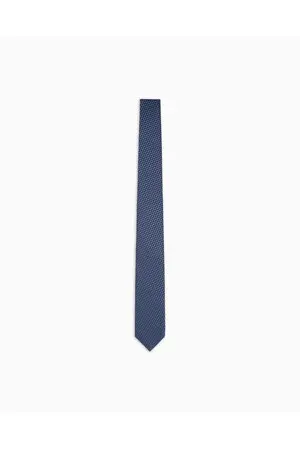 Giorgio Armani Jacquard Silk Necktie - Blue