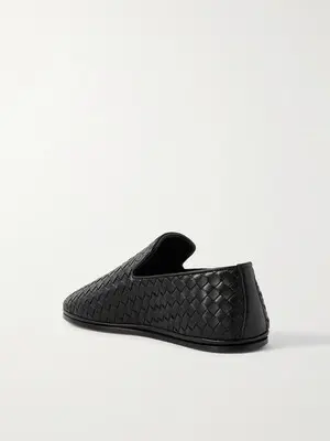 Bottega Veneta Intrecciato Full-grain Leather Slippers