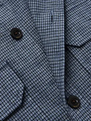 Boglioli David Checked Cotton-blend Overshirt - Blue
