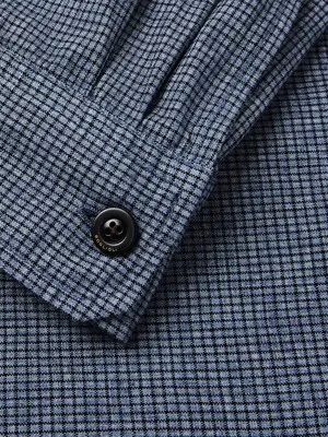 Boglioli David Checked Cotton-blend Overshirt - Blue