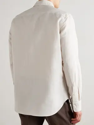 Canali Linen And Cotton-blend Shirt