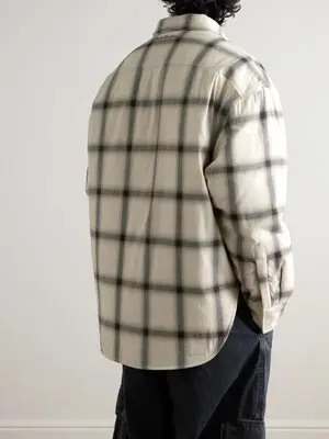 Acne Studios Osara Oversized Padded Checked Cotton-flannel Overshirt