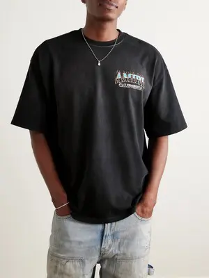 Amiri Sunny Place Logo-print Cotton-blend Jersey T-shirt