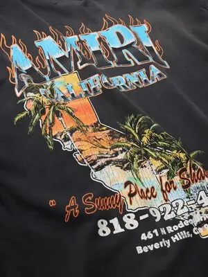 Amiri Sunny Place Logo-print Cotton-blend Jersey T-shirt