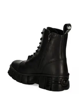 NEW ROCK 70mm Platform Sole Lace-up Boots