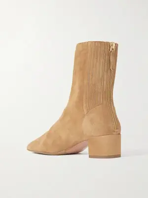 AQUAZZURA Saint Honoré 35 Suede Ankle Boots